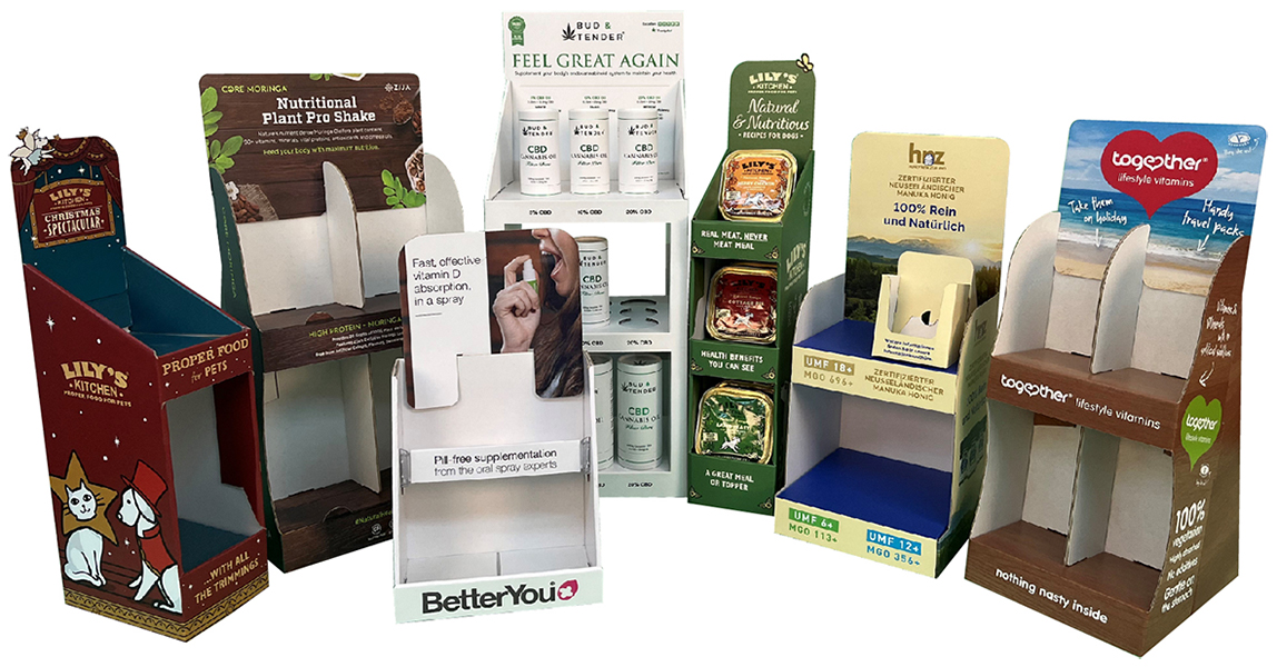 Counter Display Units with Shelves